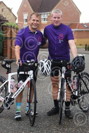 39115442-Rob Aldred, left, ready for his 160 miles cycle ride to ...