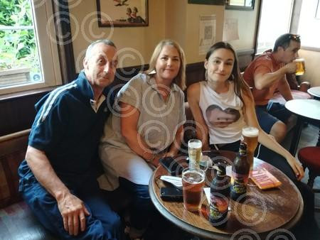 39048698-John, Nikki and Grace Easterbrook await the Euro 2020 final in ...