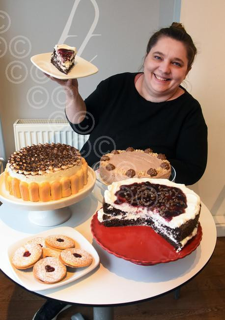 39648013-Magda Pawelec with some of her cakes and cookies at Sweettree ...