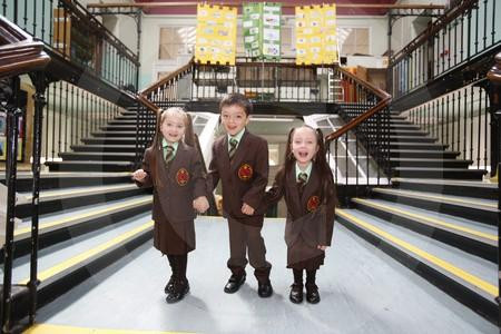 25325697-Back To School Feature Pictured Triplets Gracie , Joshua and ...
