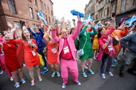 28398661-TEAM SCOTLAND ATHLETES PARADE Pictured are performers from the ...