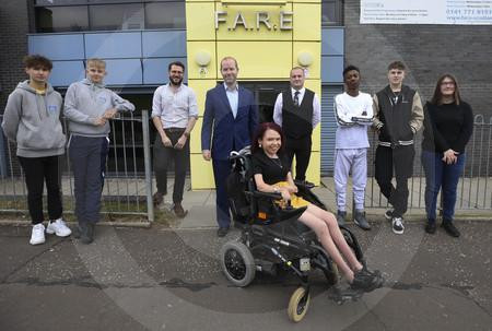 39136392-From left, Adam Dickson and Dylan Hyslop with Paul Sweeney MSP ...