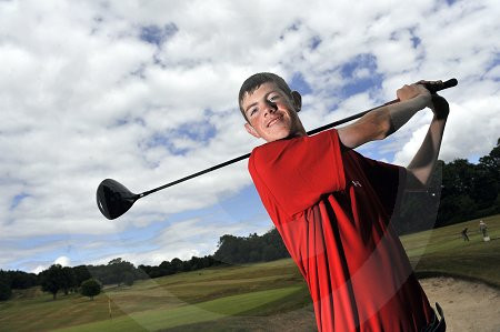 15219522-Cameron Farrell, a deaf golfer at Cardross Golf Club ...
