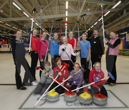 18853023-Childrens Curling camp at Braehead Curling Rink. Pictured are ...
