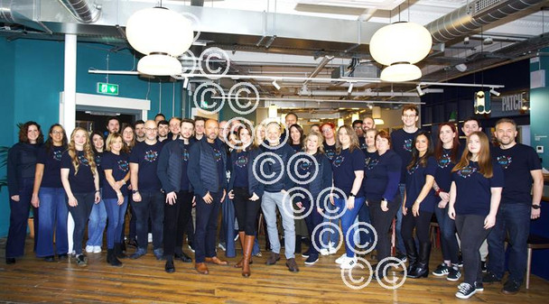 40410288-Front row centre, from left to right: Lyndon Stickley (CEO ...