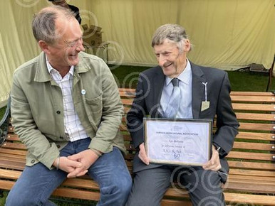 39461494-AJ Paul with Ron Backhouse, who was presented with a long ...