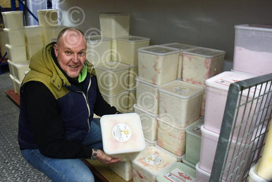 39651497-Adrian Nichols, general manager, with some of the tubs of ...