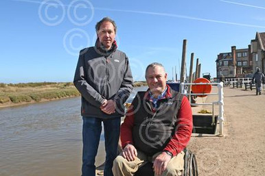 39418284-Andrew Wolstenholme left , who designed the Wheelyboat named ...