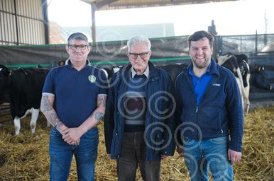39376641-From left, dairyman Steven Meikle, father Ian Meikle and Joe ...
