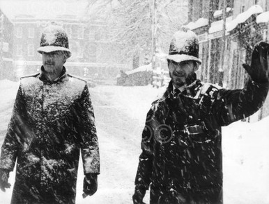 39637496-Policemen in the snow, 1987. Picture: Archant Library ...