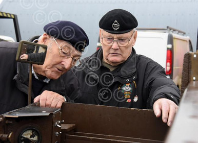 39601656-Veterans Fred Squires, 88, left, and Maurice Eke, 87, take a ...