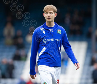 39684289-Blackburn Rovers Jake Garrett during the pre-match warm-up ...