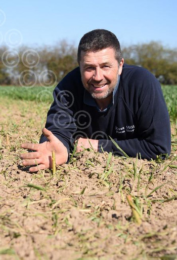 39692852-Farmer Jeremy Buxton with the strip of his land where he has ...