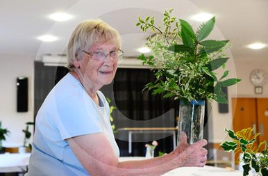39539672-Horton Flower Show ; Joyce Pickering with one of her exhibits ...
