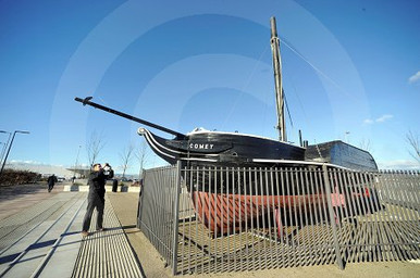 14130606-GV of the replica of the PS Comet in Port Glasgow Town Centre ...