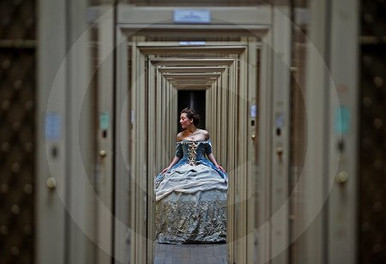 17346463-Model Loren Owen wears Briar Rose from Sleeping Beauty costume ...
