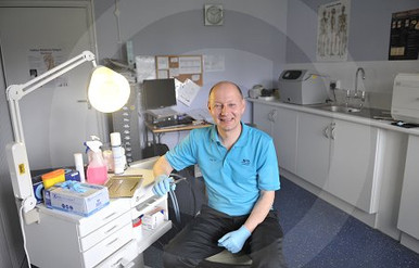 17353525-Podiatrist Graham Pirie who treats patients at the Parkhead ...