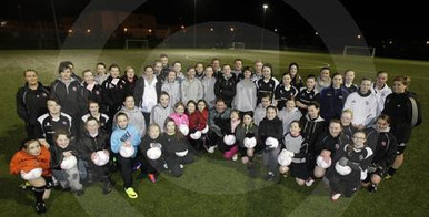 20195361-Feature on Glasgow Girls football club. Pictured at a training ...
