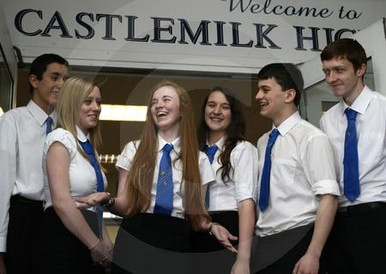 23710484-Castlemilk High School sixth year pupils, from left, David ...