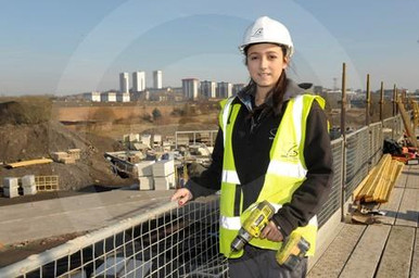 23822936-City Building female apprentices. Megan Cowan 17 is in her ...
