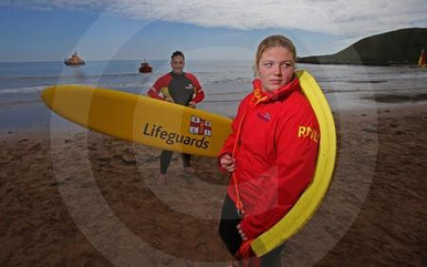 24661817-New lifeguards Gio Ceccarelli, left, and Jamie Lindsay at ...