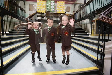 25325696-Back To School Feature Pictured Triplets Gracie , Joshua and ...