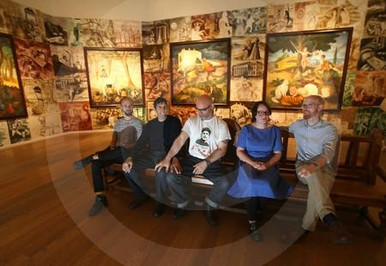 27994022-Scottish artists from left, Alex Dordoy, Roddy Buchanan, Ross ...
