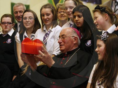 19770847-Archbishop Mario Conti pictured showing the Beretta hat worn ...