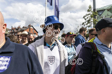 39821093-England cricket fans wearing their bucket hats. England ...