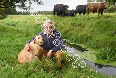 39844683-Farmer Robert Perowne and his dog, Lupin, by the River ...