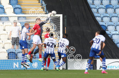 39872707-Col Utd 1-3 Morecambe..Owen Goodman beaten. 443772118 ...