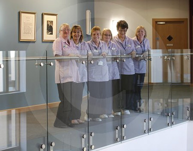 13944591-Marie Curie Hospice Domestic assistant staff, from left ...