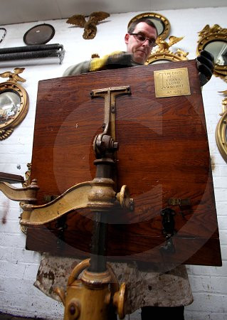 13959240-The drawing board of renowned architect Frank Lloyd Wright in ...