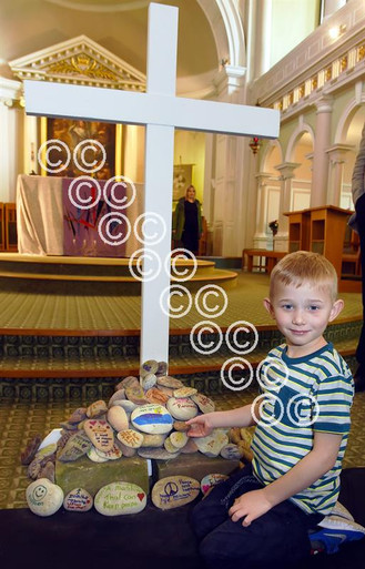 39996762-Easter at St James church Whitehaven..Laying his stone at the ...