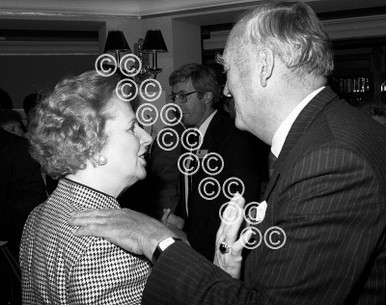 40041158-Prime Minister Margaret Thatcher speaks with the late Lord ...