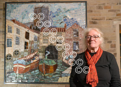 40047463-Ceramics restorer Fiona Hutchinson stands besides an 8-foot ...