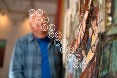 40047465-An 8-foot mural which created in the 1960s by German artist ...