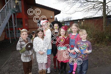 40049531-World Book Day school. Seen are Bronington school pupils ...