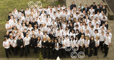 40055415-SR080208C Connahs Quay High School. Year 11's Group shot ...