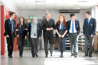 30336400-Holyrood Secondary school pupils and head Teacher Mr Laurence ...