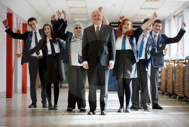 30336401-Holyrood Secondary school pupils and head Teacher Mr Laurence ...