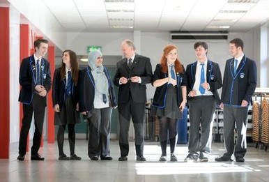 30336402-Holyrood Secondary school pupils and head Teacher Mr Laurence ...