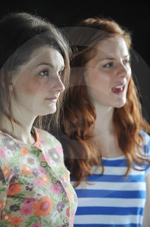 14695936-Actors Ashley Smith and Jenny Hulse at a rehearsal for the ...