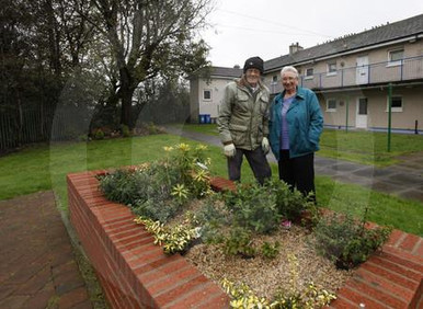 18985003-Donald Harper pictured in the back garden of the houses on ...