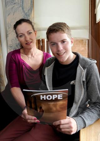 22587874-Marion Ferguson at home in Hamilton with her Son Thomas 15 ...