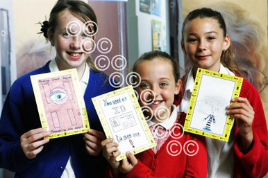 40349203-From left, 11 year old Olivia Candler of Castletown Primary ...