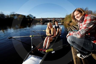 26317341-Katherine Grainger with one of the new rowing launches at the ...