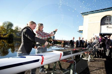 26317343-Katherine Grainger in check shirt and Imogen Walsh a GB Rower ...