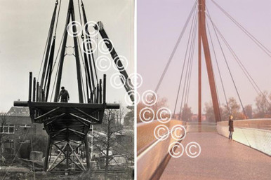 40399658-Worcester's Sabrina Bridge under construction in 1990 and ...