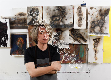 40409478-Artist Frank To pictured in his studio at Wasps Artists ...